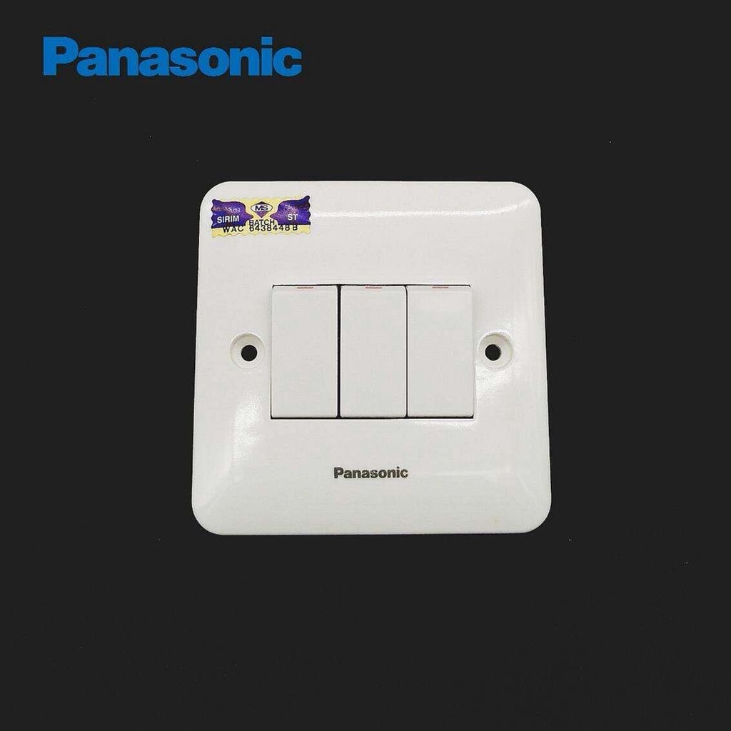 Original Panasonic High Quality Switch Soket (White) 3Gang | Shopee ...