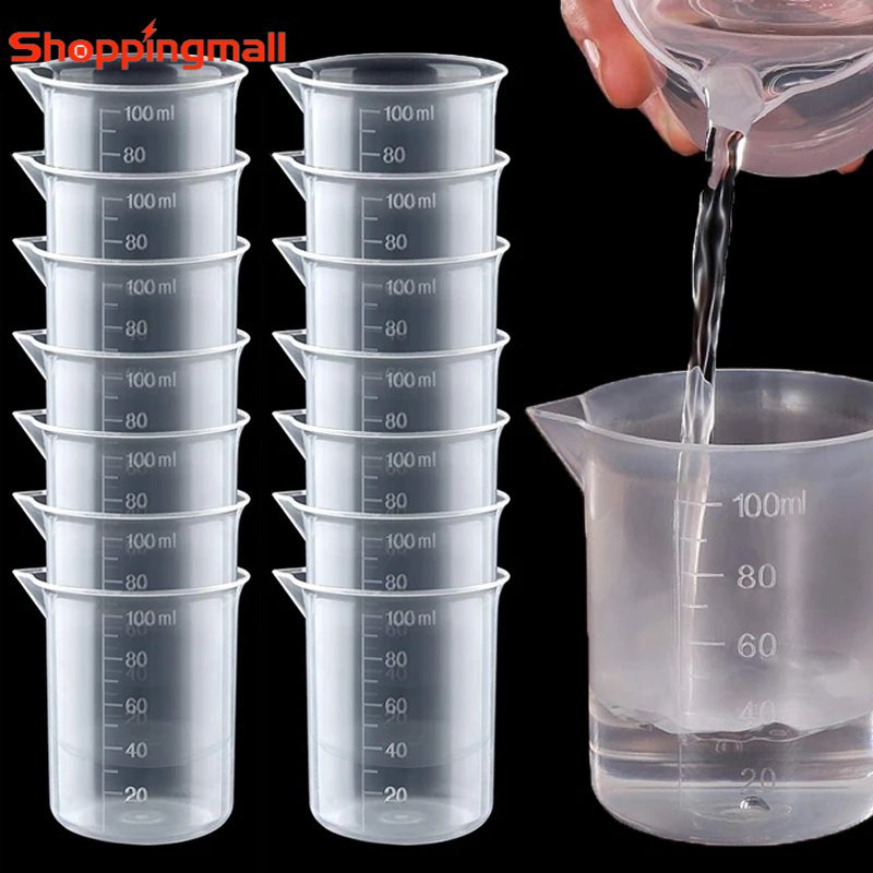 100ml Clear Plastic Measuring Jug Measure Cup Graduated Surface Kitchen ...