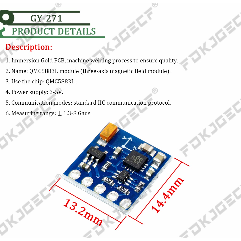 GY-271 QMC5883L module electronic compass compass module three-axis ...