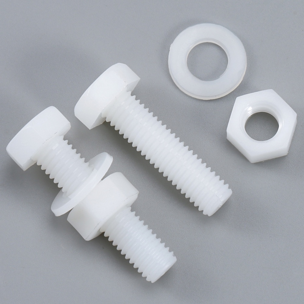 [XCF] M8/m10/white Nylon Hexagon Screw Nut Flat Washer Set Combination ...