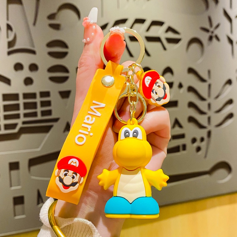 Super Mario Series Keychain Mario Bros Luigi Toad Yoshi Bowser Action ...