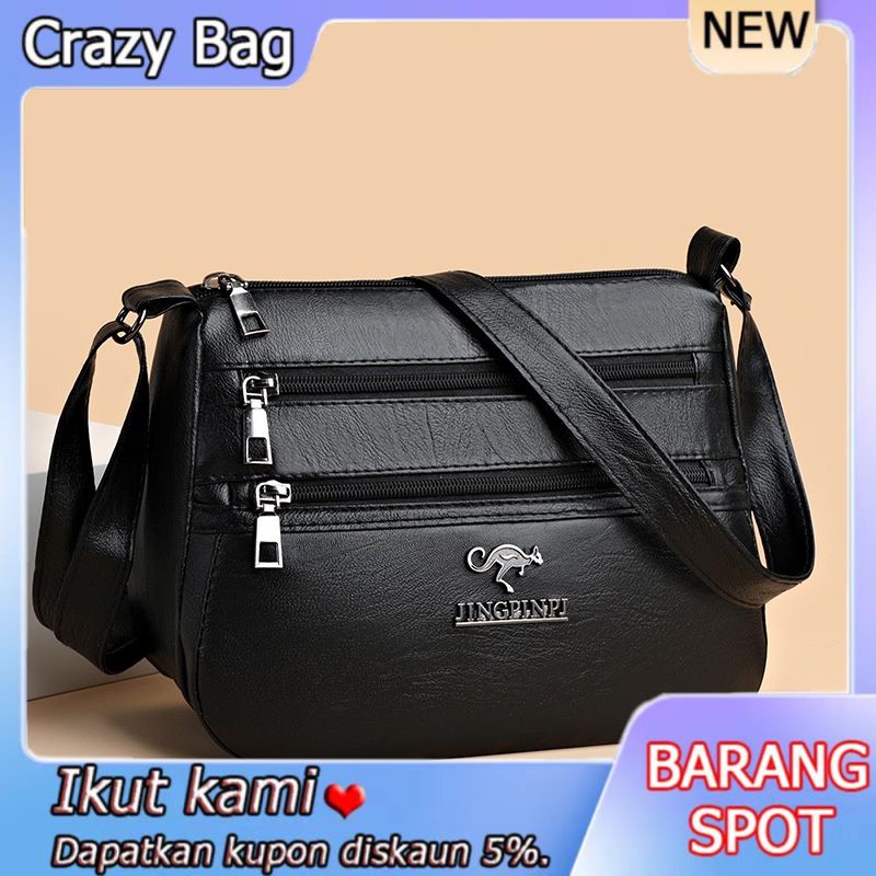 Crazy Bag 2023 new multi-layer soft women's bag large-capacity one ...