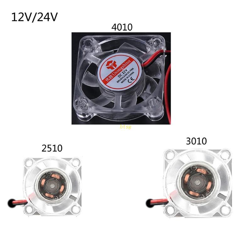 BT 2510 3010 4010 Cooling Fan LED Fan 12V 24V Silent Luminous Hydraulic ...