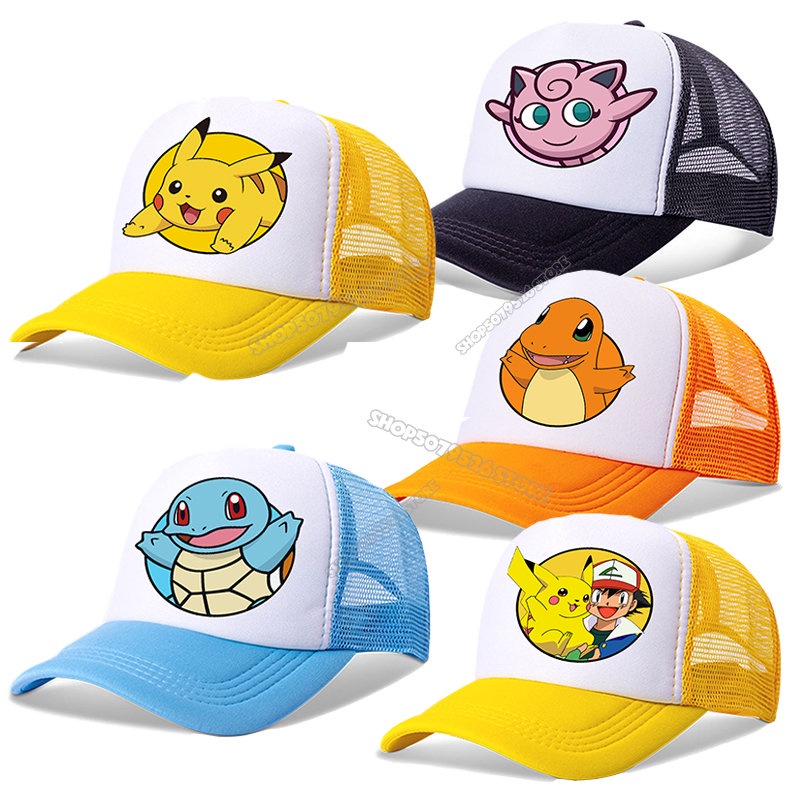 Pikachu Children Baseball Cap Boy Girl Pokemon Kids Summer Peak Cap ...
