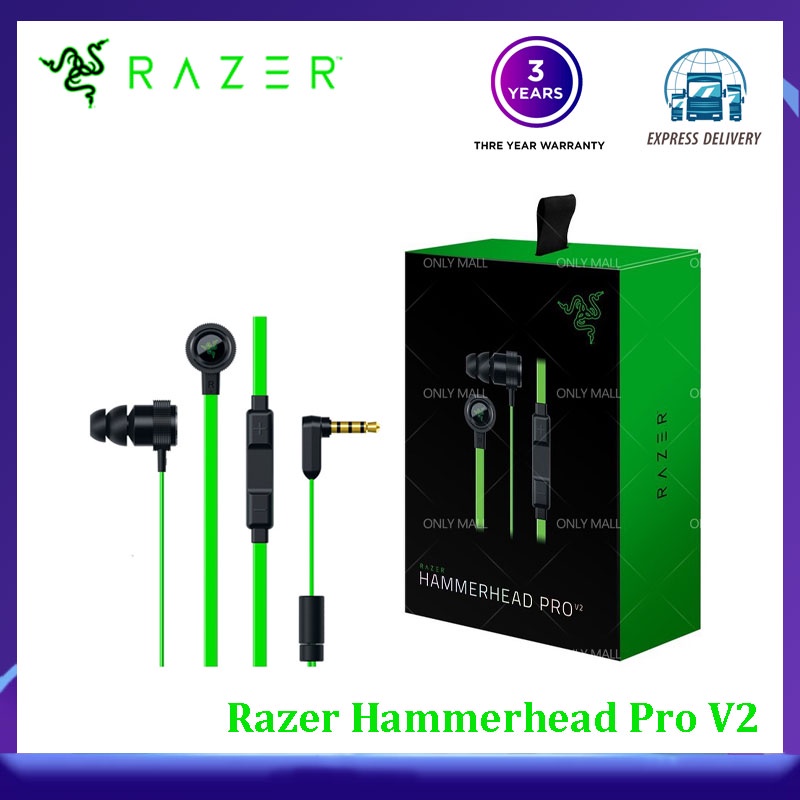 Razer Hammerhead Pro V2 In Ear Gaming Headphones Earbud with Mic (Audio ...
