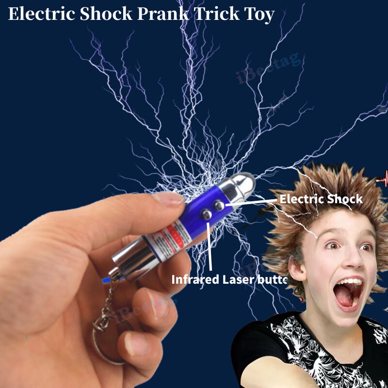 Electric Shock Prank Trick Laser Light Pen Toy Keychain for Kids Toys 2 ...