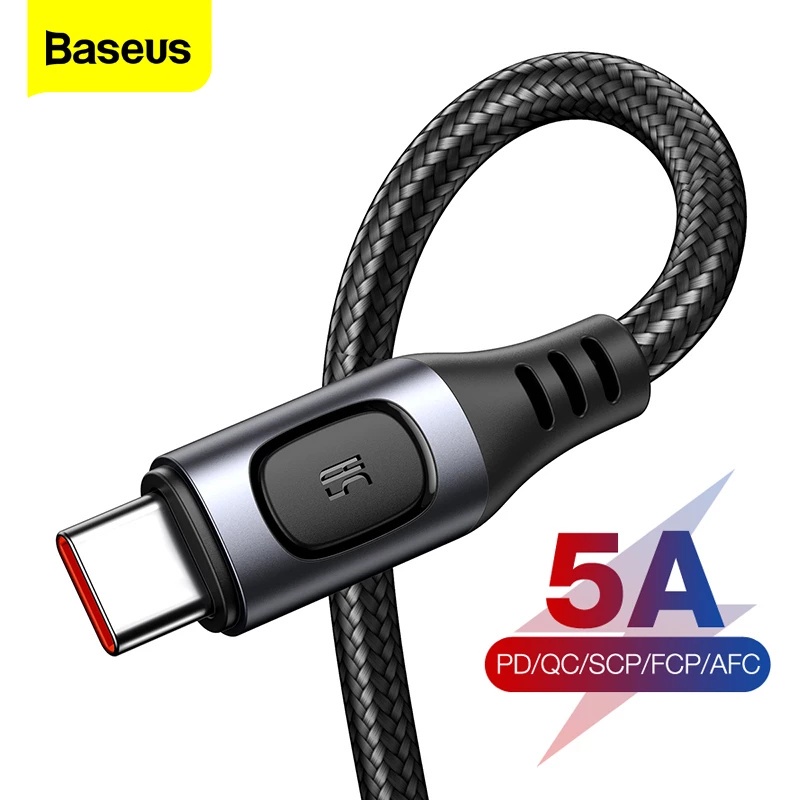 Baseus Original USB Type C Cable 5A Fast Charging Cable For QC3 ...