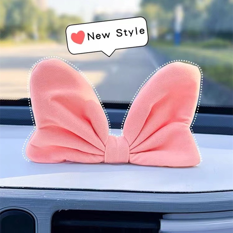Lovely Pink Ribbon Dashboard Decoration Women's Fashion Car Interior ...