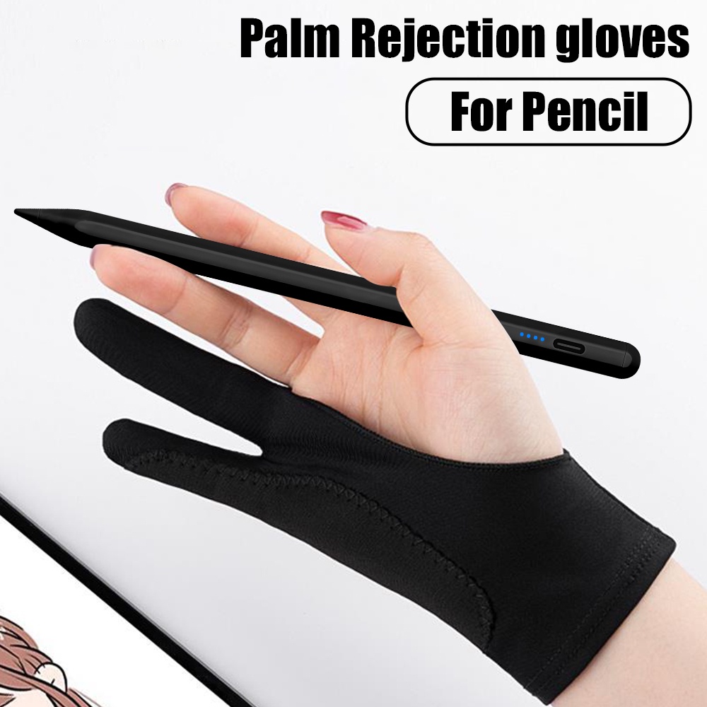 For Universal Pencil Gloves Palm Rejection Art Painting Sketching Two Finger Painting Tablet Pad ...