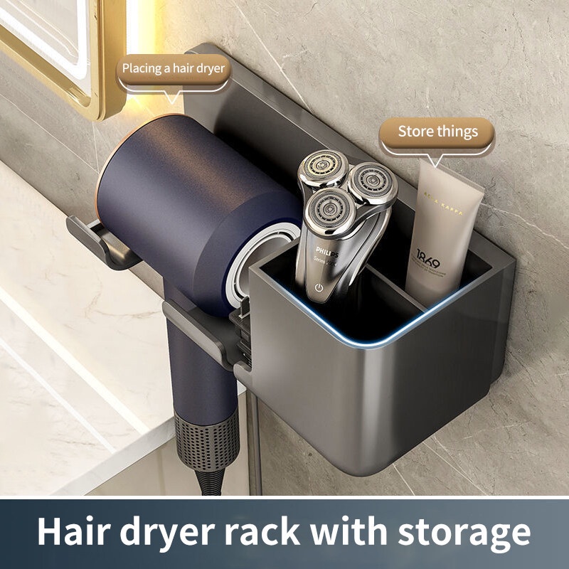 Hair dryer bracket, perforated bathroom hanger, bathroom storage rack ...