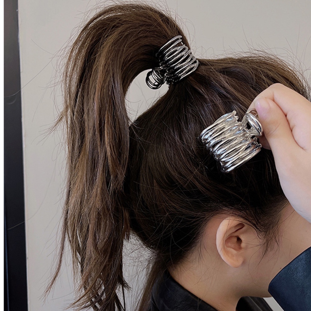 A HELLO GIRL Simple High Ponytail Grip Clip High-end Hair Clip Head ...