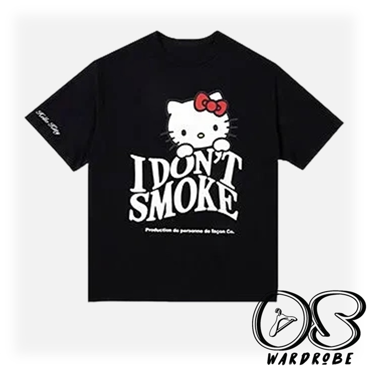 ids-white-hello-kitty-logo-tee-black | Shopee Malaysia