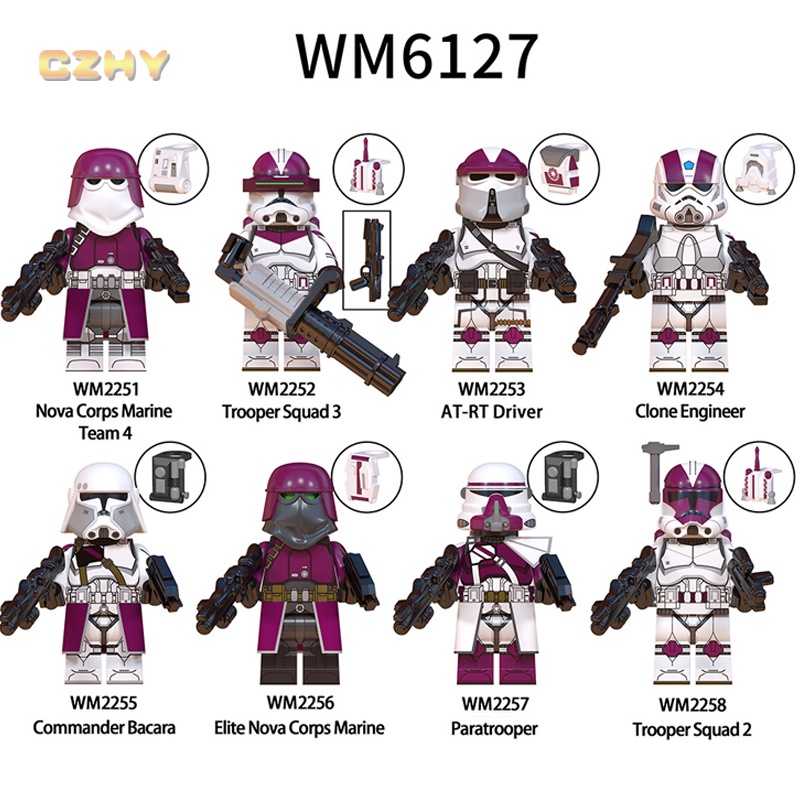 SW Mini Wars Figures Clone Droids AT-RT Trooper Building Blocks Sets ...