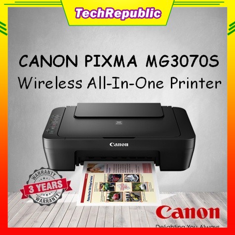 Canon Pixma MG3070S 3 in 1 Printer Wireless Printer ( Print / Scan ...