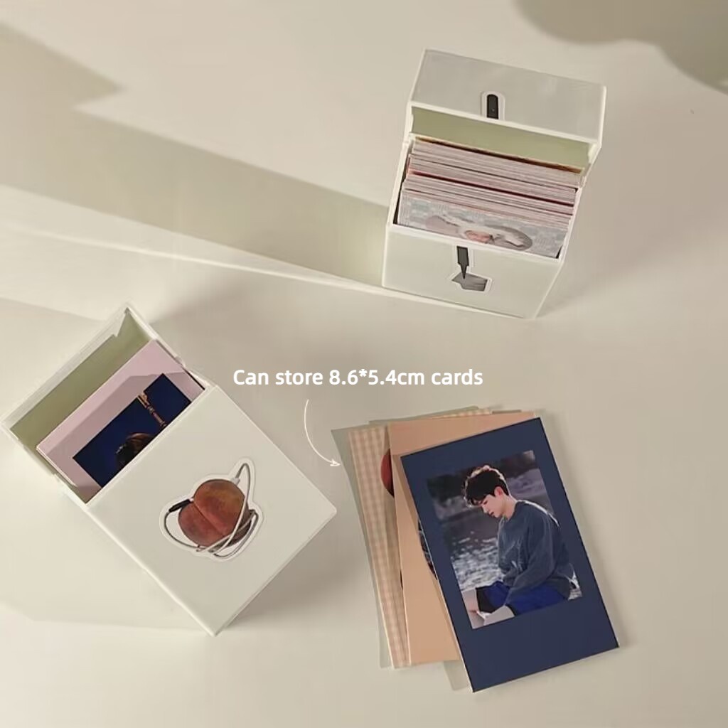 Small Items Mini Flip-top Dustproof Storage Box Card Photocard Polaroid ...