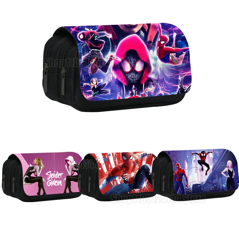 New Spider Man Pencil Box Children's Cartoon Anime Miles Gwen Stacy ...