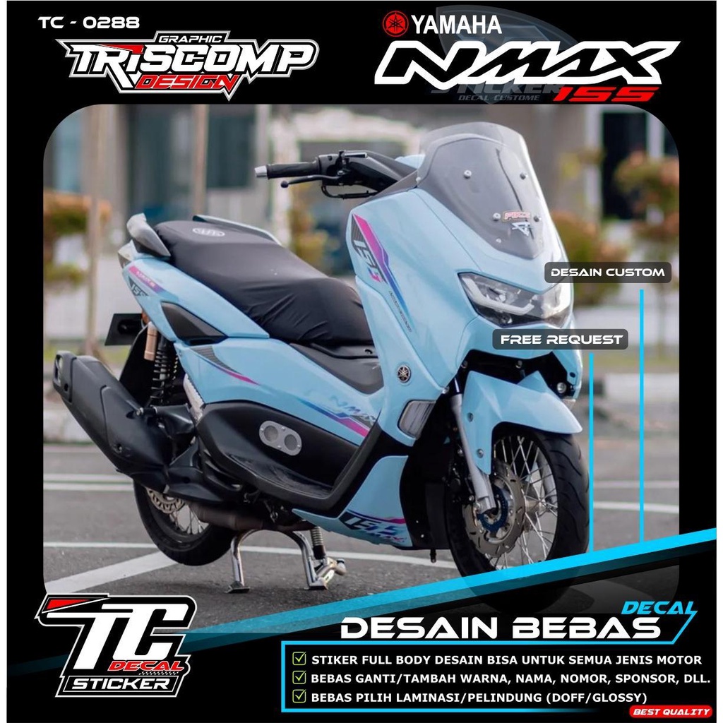 Sticker Decal NMAX New Super glossy glossy glossy/Doff Design Custom ...