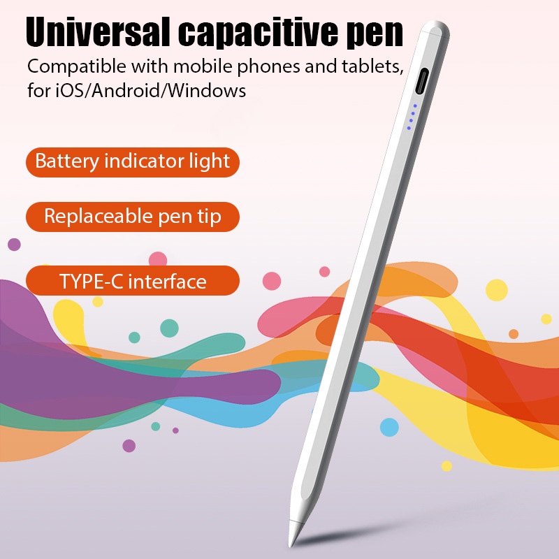 Currency Aple Pencil Led Light Capacitive Pen Replaceable Pen Head ...