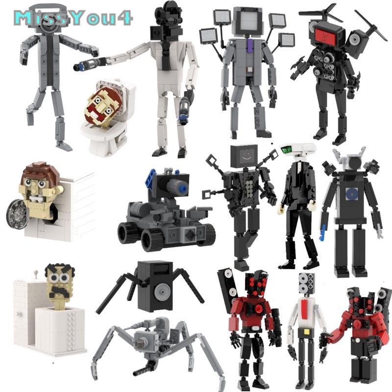 Skibidi Toilet Man Vs Monitor Building Blocks The Audio Man And Camera ...