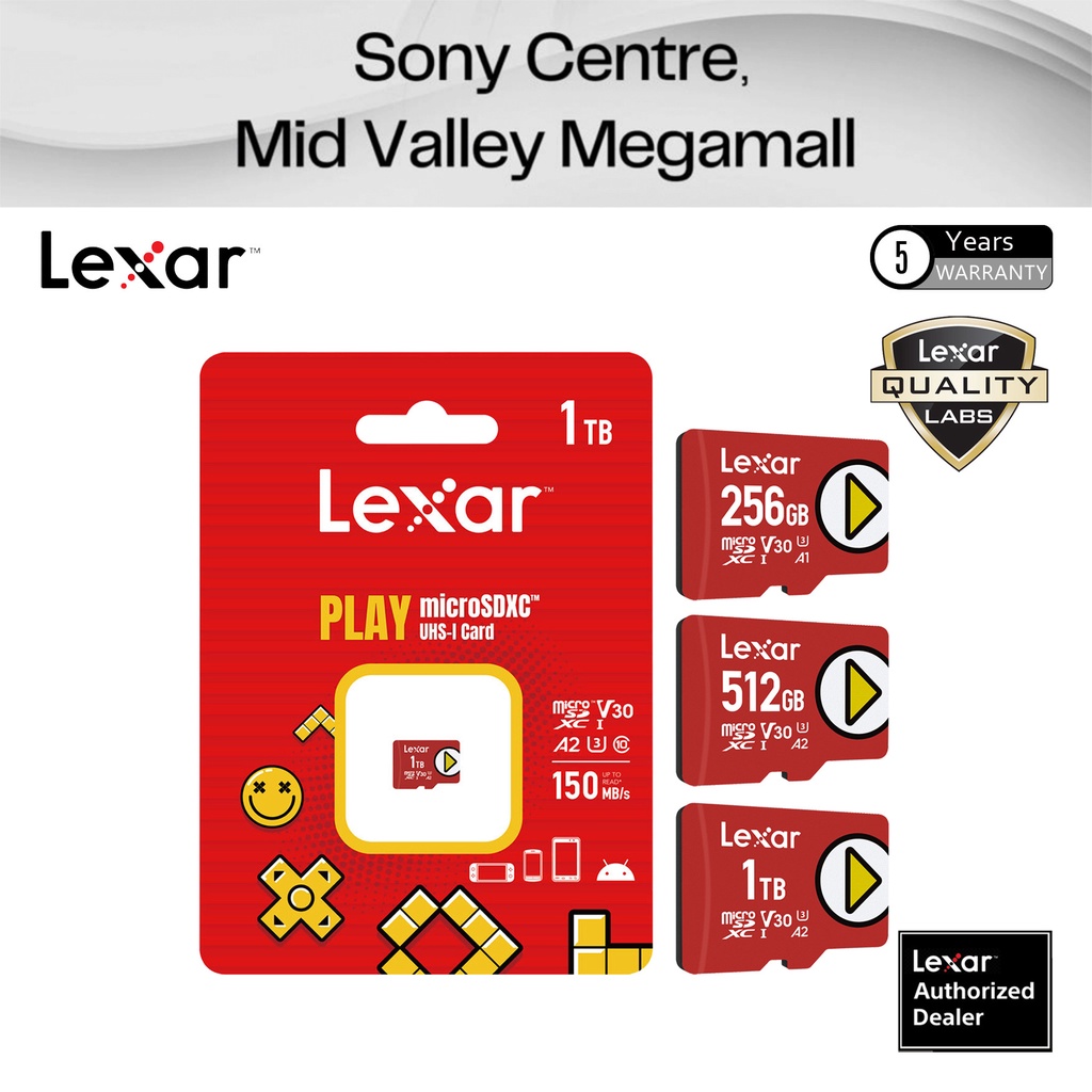 Lexar / Lexar® PLAY 256GB / 512GB / 1TB microSDXC™ UHS-I Card | Shopee ...