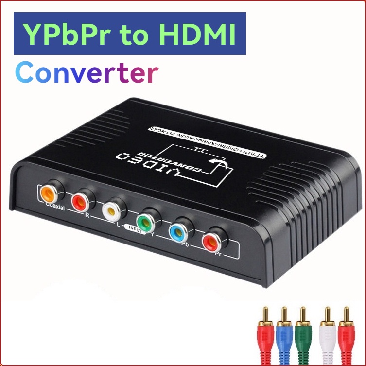 1080P YPbPr to HDMI Video Audio Converter Adapter 5 RCA Ypbpr component ...