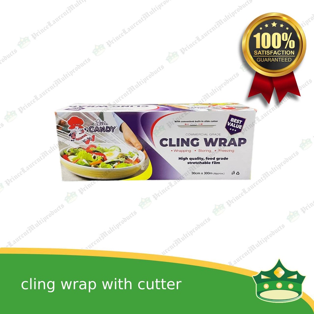 cling wrap polyvinyl food plastic wrap 30cm x 300m with cutter / slider ...