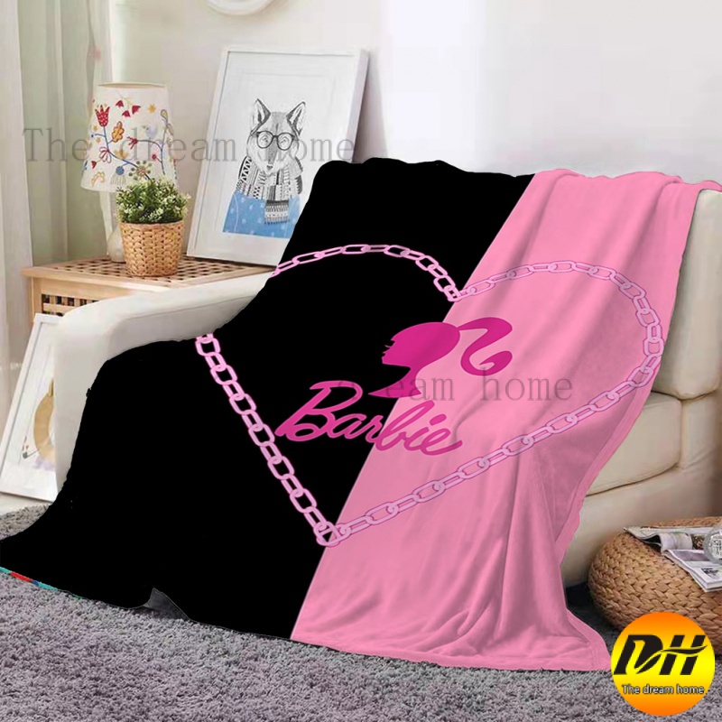 Barbie Flannel Fleece Blankets cartoon barbies Throw Blanket Plush ...