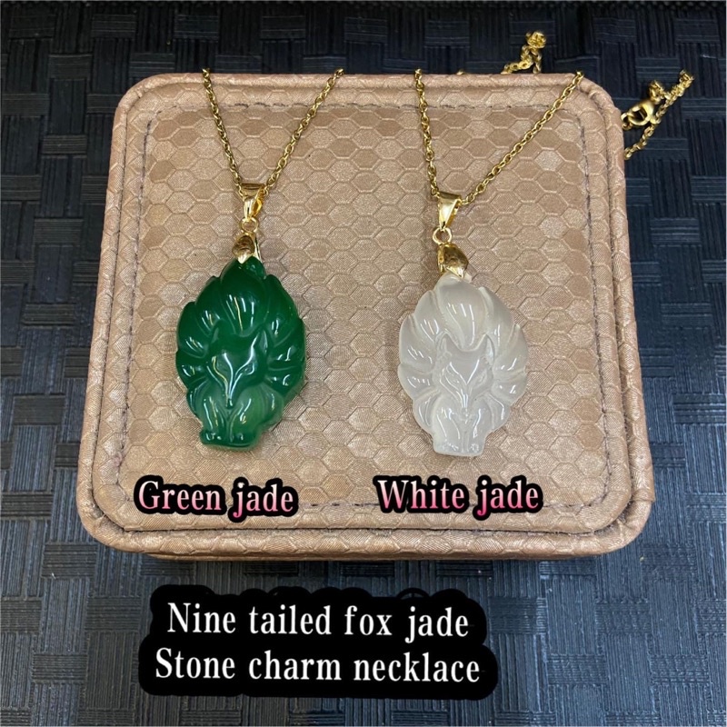 Nine tailed fox jade stone original feng shui lucky charm 2024 foxtail ...