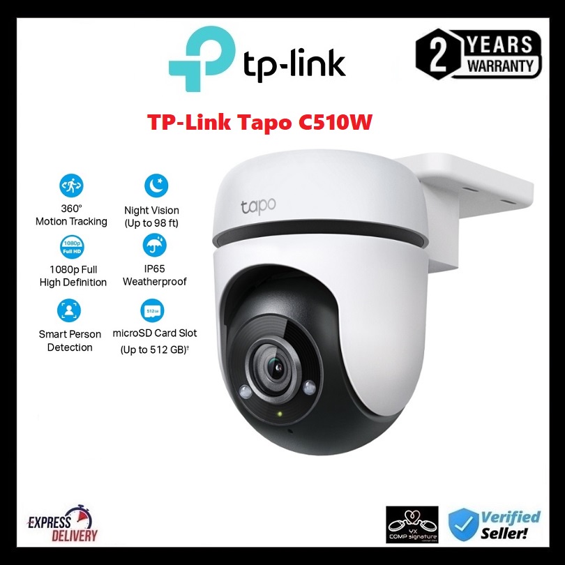 TP-Link Tapo C510W 2K CCTV Pan Tilt AI Outdoor Home WiFi Network Security Camera | Shopee Malaysia