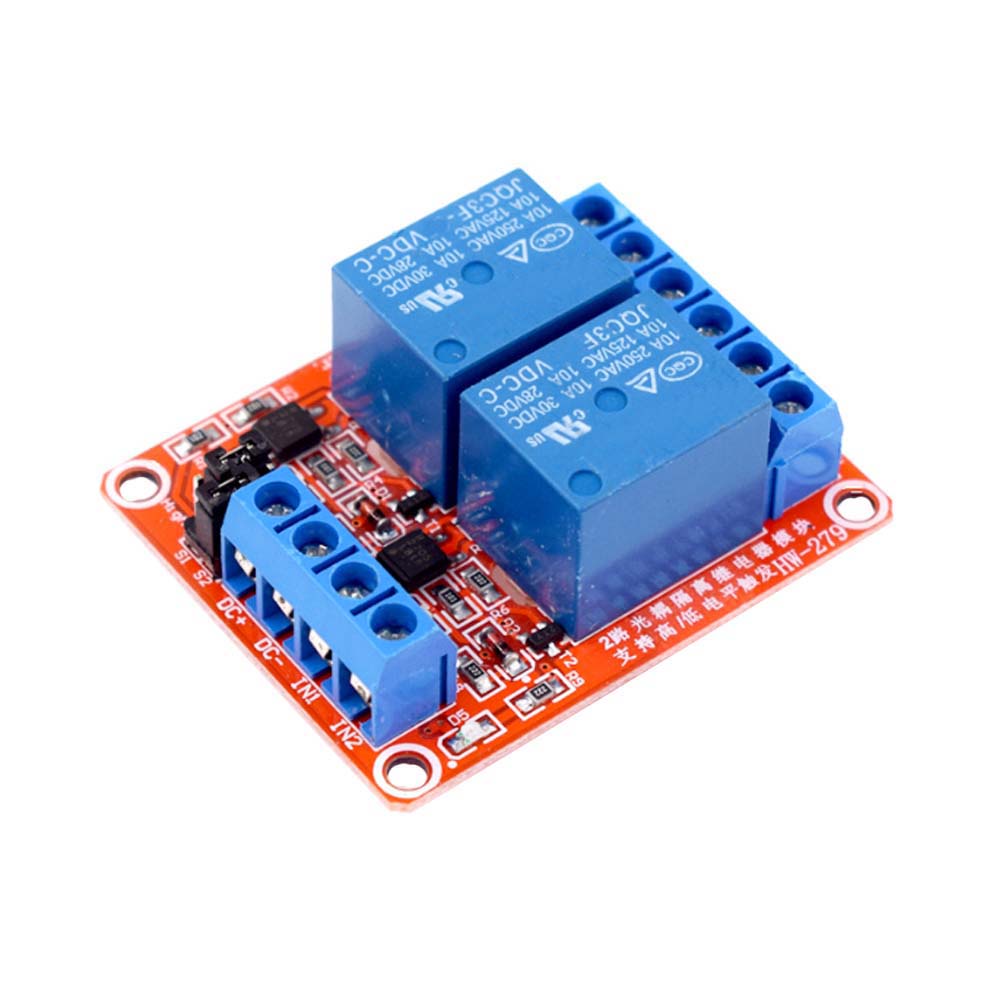 2 Channel Relay Module With Optocoupler High Low Level Trigger For ...