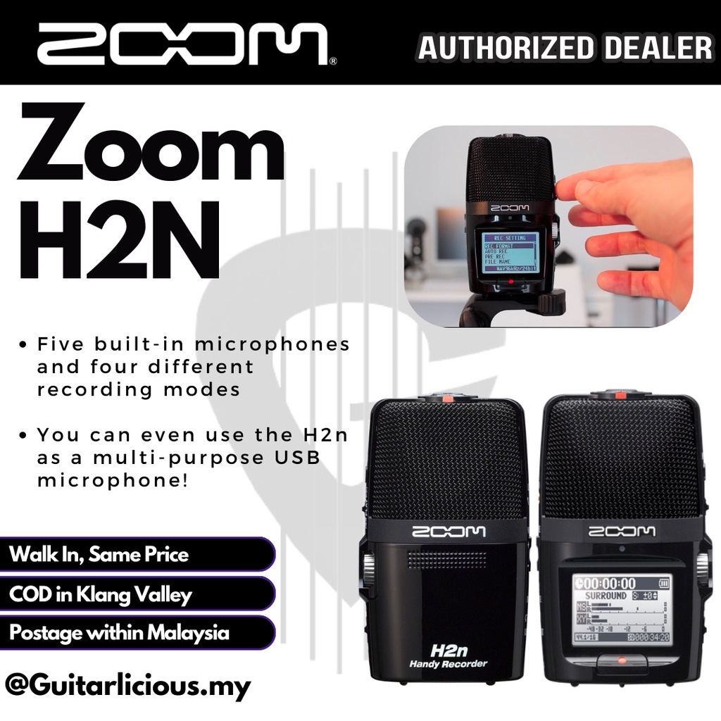 Zoom H2n Handy Audio Recorder ( H2N / H2 n / H2-N ) | Shopee Malaysia