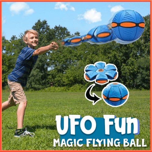 Magic Flying Saucer Ball UFO Flat Throw Disc Ball with LED Light Toy ...