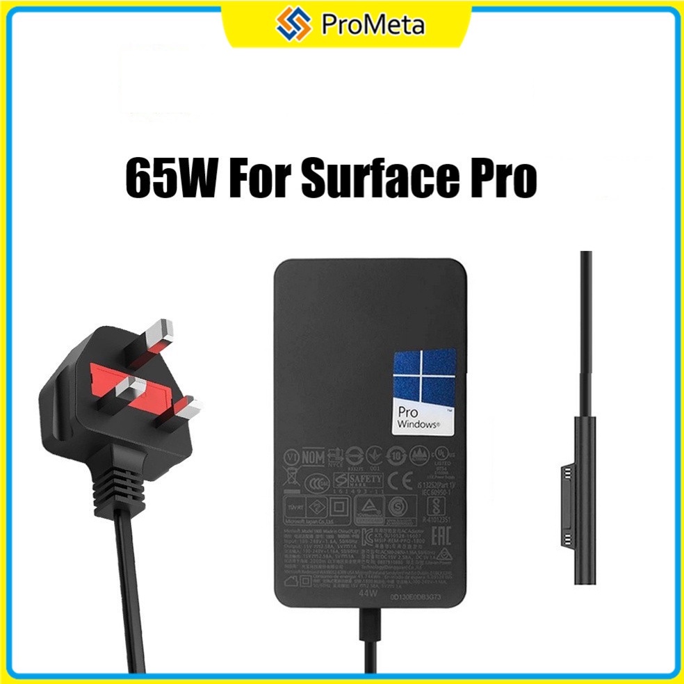 Pengecas Tablet 65W 15V 4A Adapter for Microsoft Surface Pro 9 8 7 6 5 ...