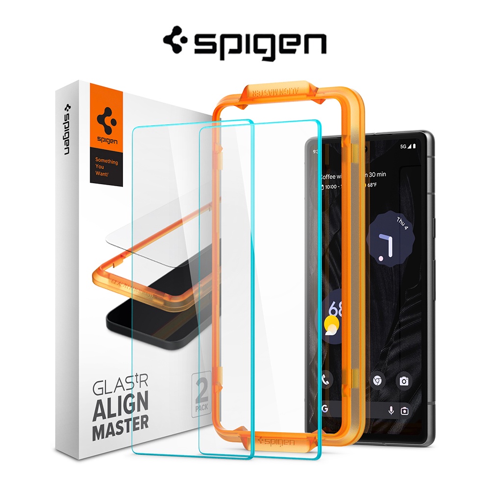 [2 Pack] Spigen Google Pixel 7a Tempered Glass AlignMaster Google Pixel ...