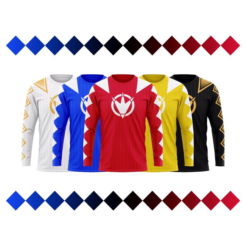 Power Rangers-inspired Full Sublimation Long Sleeves Jersey | Shopee ...