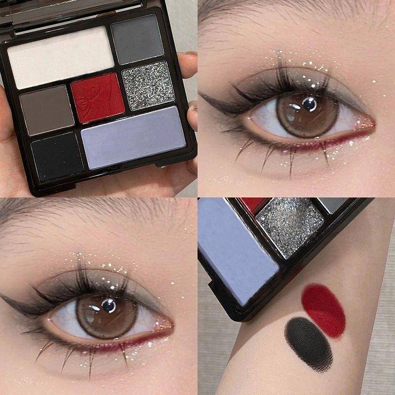Eye Shadow Palette Matte Pearl Earth Color Red Black Smoked Cement ...