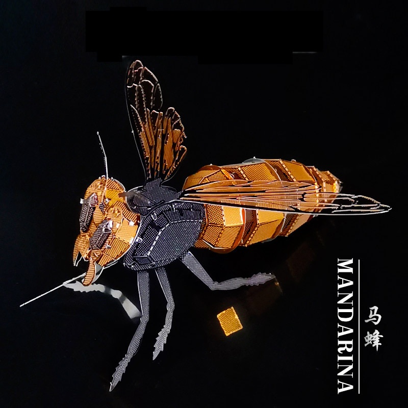 3D DIY metal puzzle color wasp model Children's assembling puzzle ...