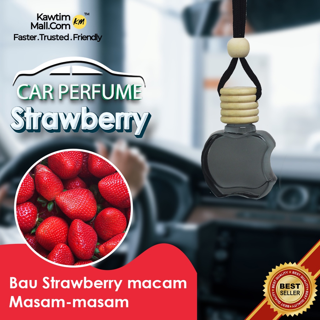(STRAWBERRY) 9-10ML CAR PERFUME BORONG TERMURAH,PERFUME HARGA KILANG ...
