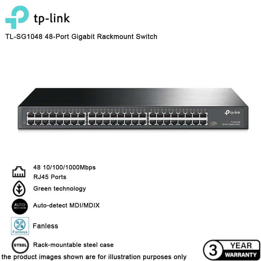 TP-Link TL-SG1048 48 Port Gigabit 19-inch Rackmount Network Switch ...