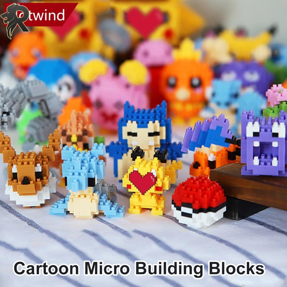 RL Cute Animation Figure Micro Building Blocks DIY Micro Particles Mini ...