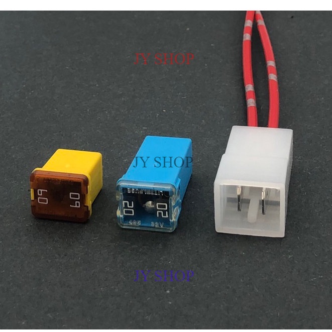 2 PIN Main Fuse Socket Square Tube Car Truck Wire 20a 30A 40A Socket ...