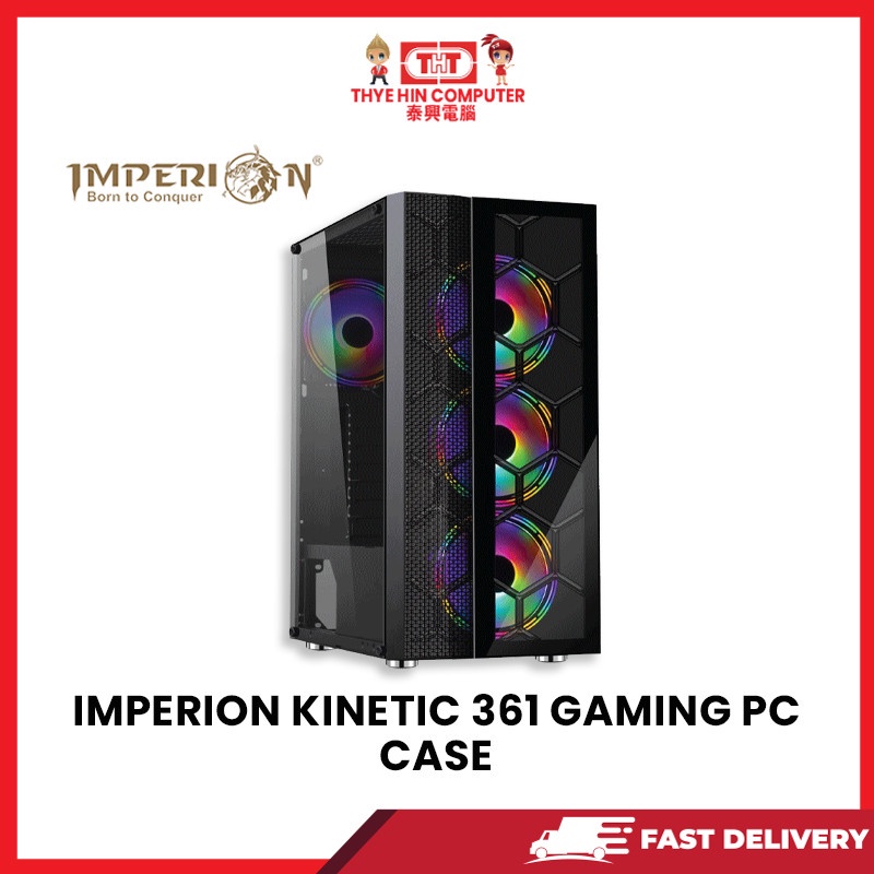 IMPERION KINETIC 361 GAMING PC CASE | Shopee Malaysia