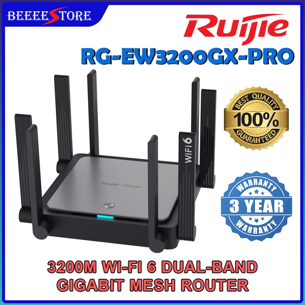 REYEE RG-EW3200GX PRO 3200M WI-FI 6 DUAL-BAND GIGABIT MESH ROUTER ...