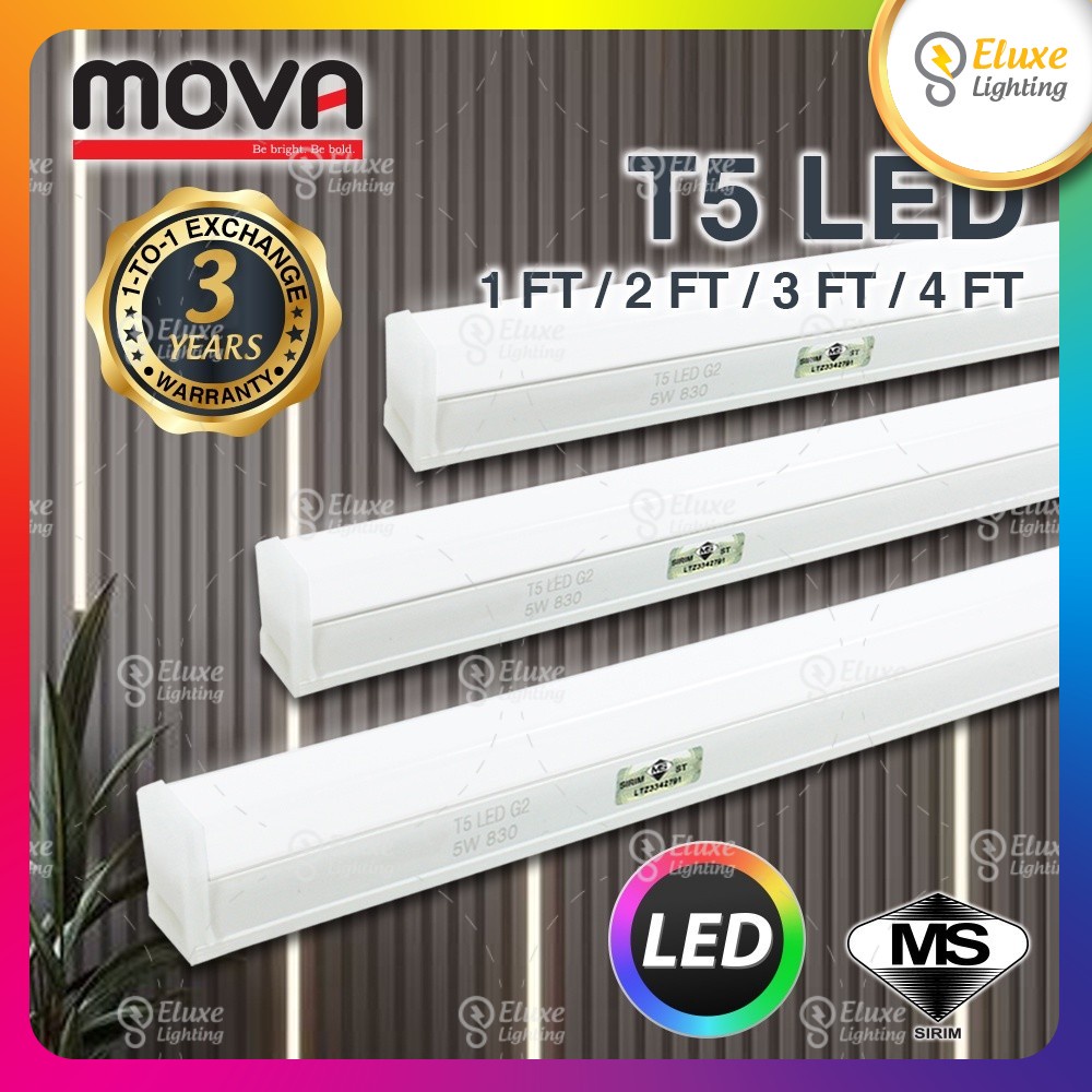 [SIRIM] LED T5 [1FT/2FT/3FT/4FT] [5W/9W/14W/18W] COMPLETE SET LED T5 ...