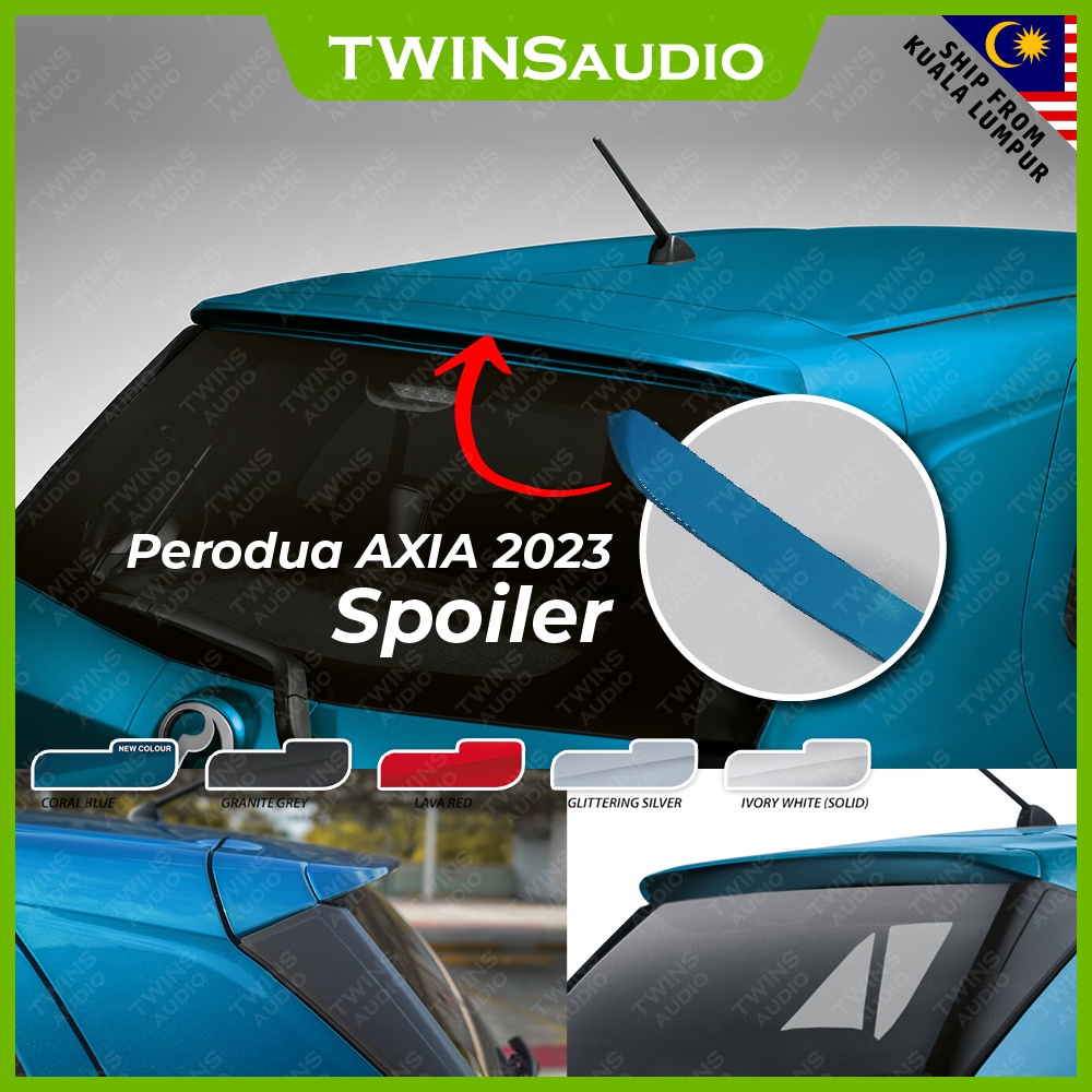 Perodua AXIA 2023 Spoiler Gear Up Style Spoiler ABS Rear Spoiler with ...