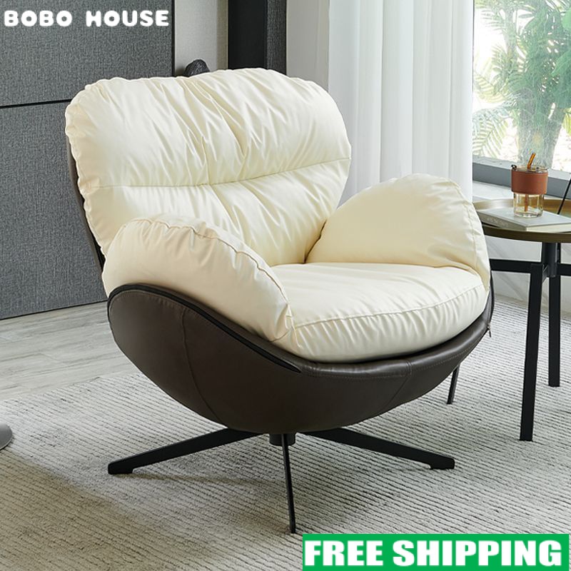 Nordic Light Luxury Lazy Sofa Chair Bedroom Living Room Italian Single ...
