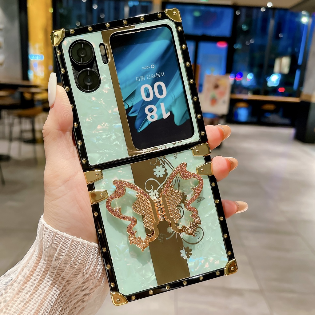 Luxury Fashion shell pattern Design Stand fold Phone Case OPPO Find N2 ...