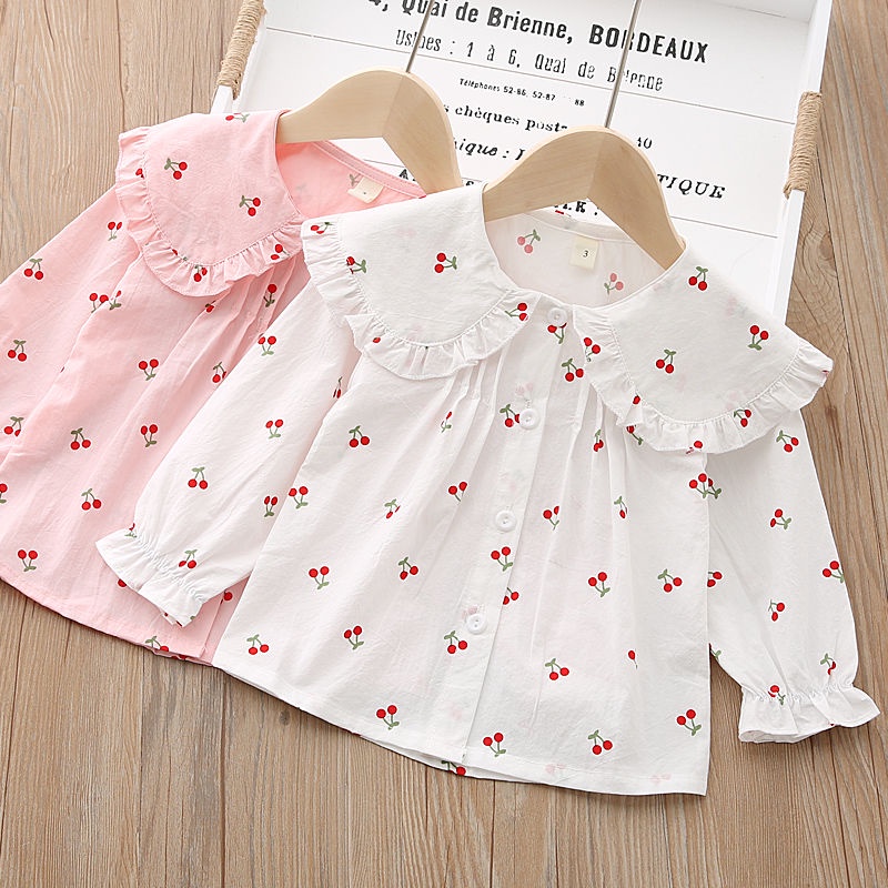 Kids Top Girl Cotton Top Blouse Kids Cute T Shirt Printed Blouse Baby ...