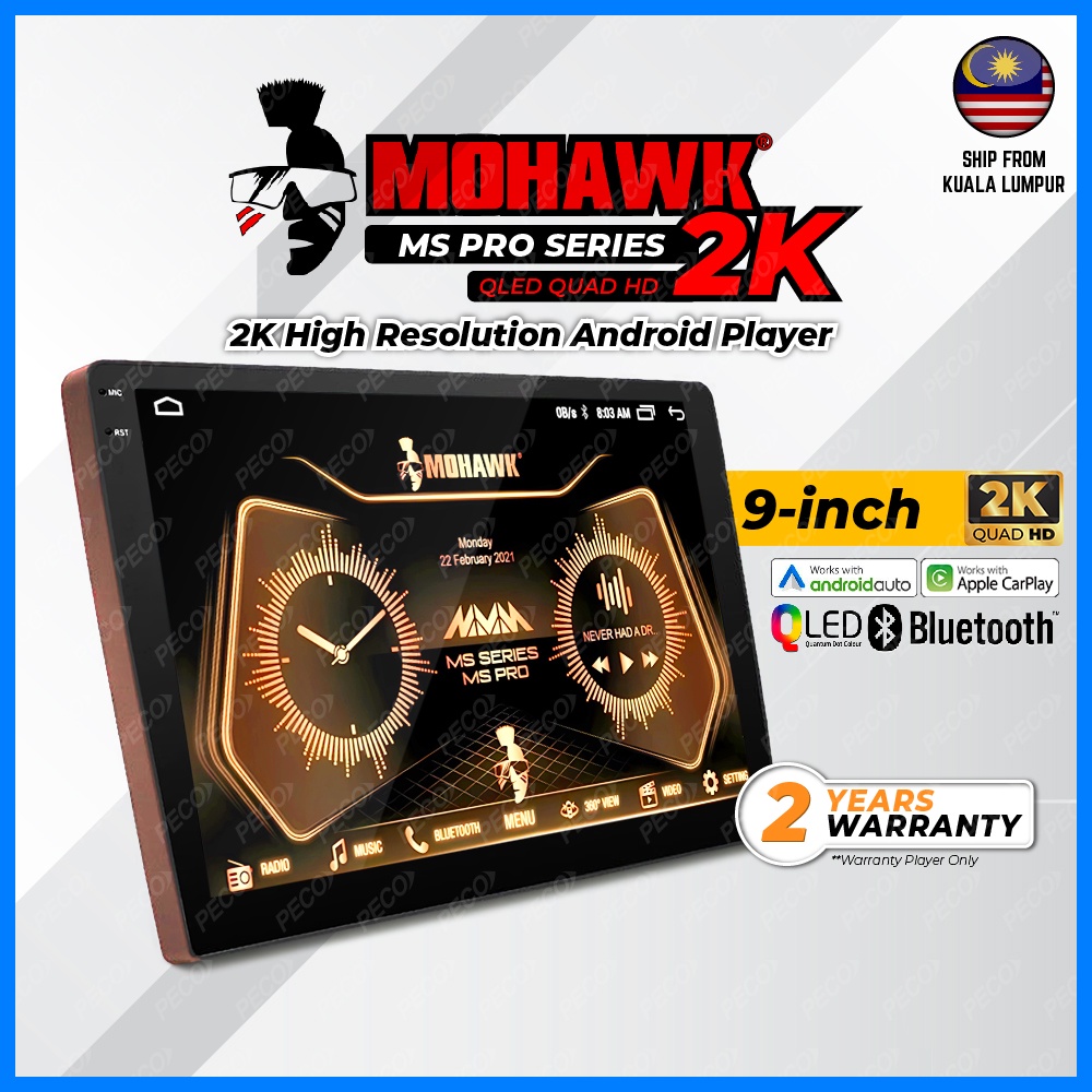MOHAWK MS PRO Series: 9" / 10" 2K High Resolution Android Player ...