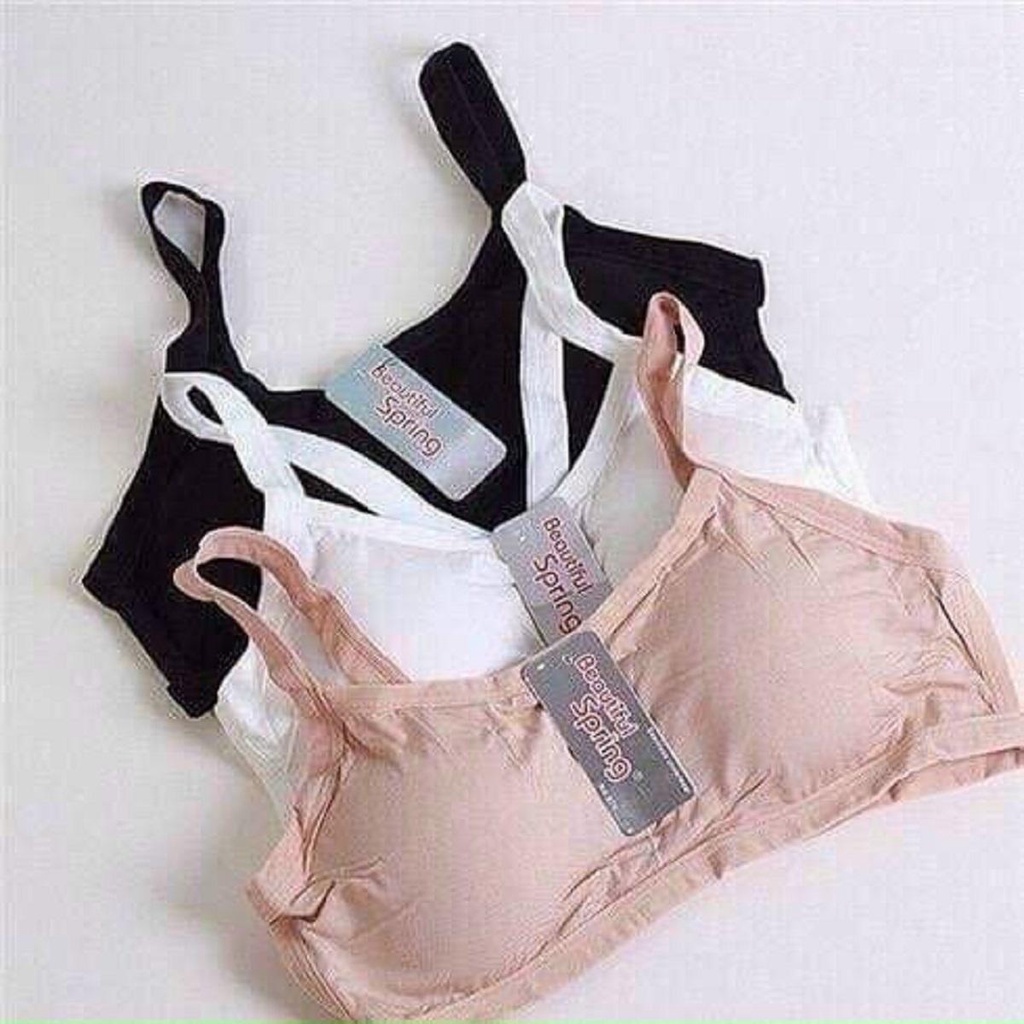 [Buy 5 get 1 free] Set of 5 student bras with 3 thin straps, high ...